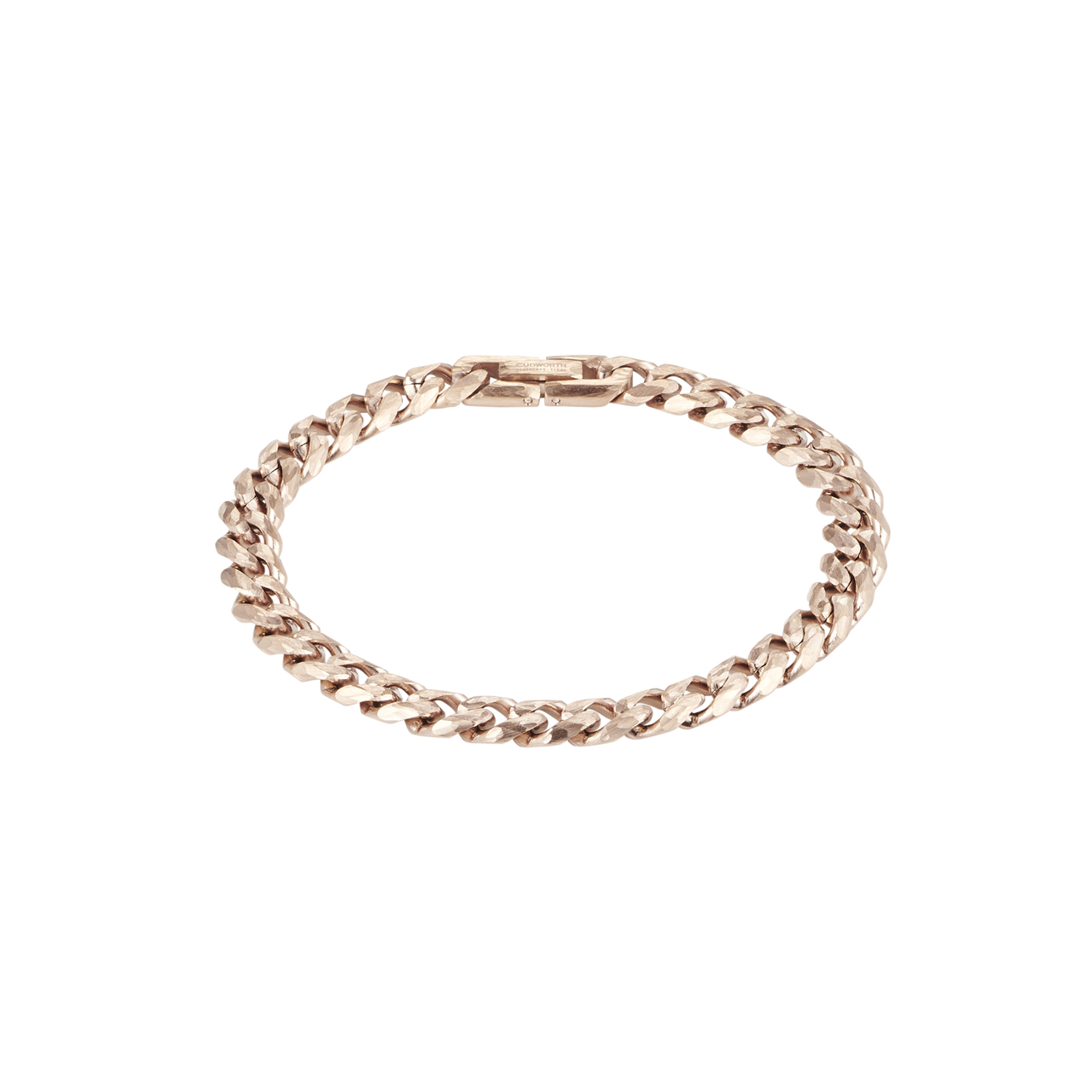 Cudworth IP Rose Gold Stainless Steel Curb-link Chain Bracelet | SACKS ...